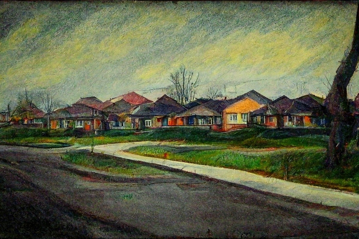 suburbs-in-chalk-pastel | SLAP HAPPY LARRY