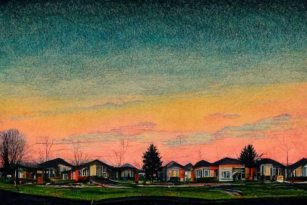 suburbs-in-prismacolor-colored-pencils-4 | SLAP HAPPY LARRY